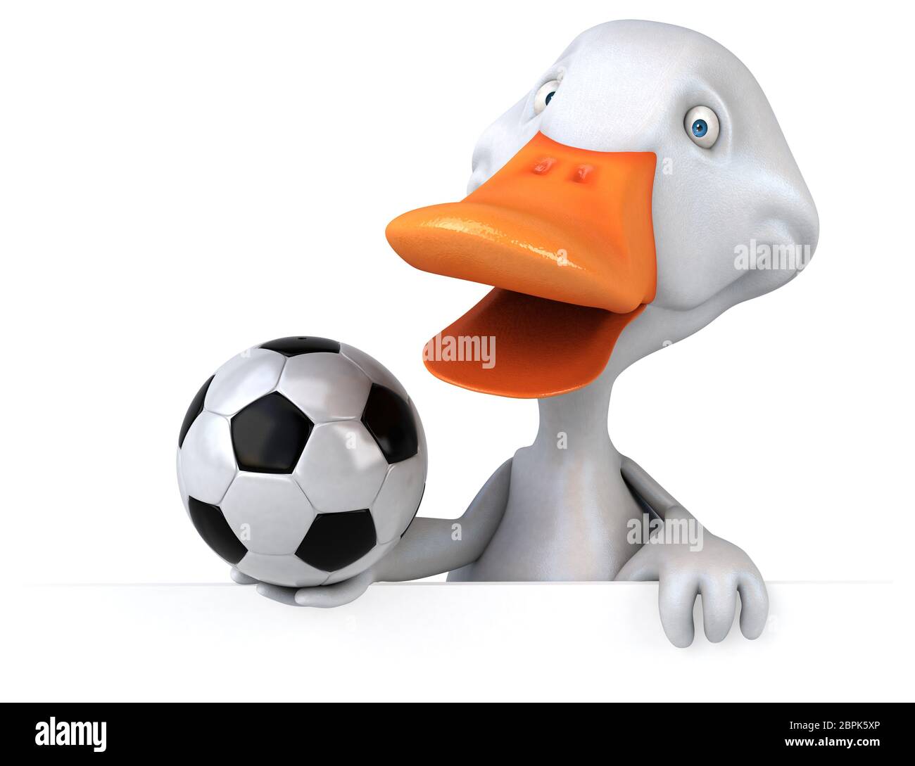 Fun duck - 3D Illustration Stock Photo - Alamy