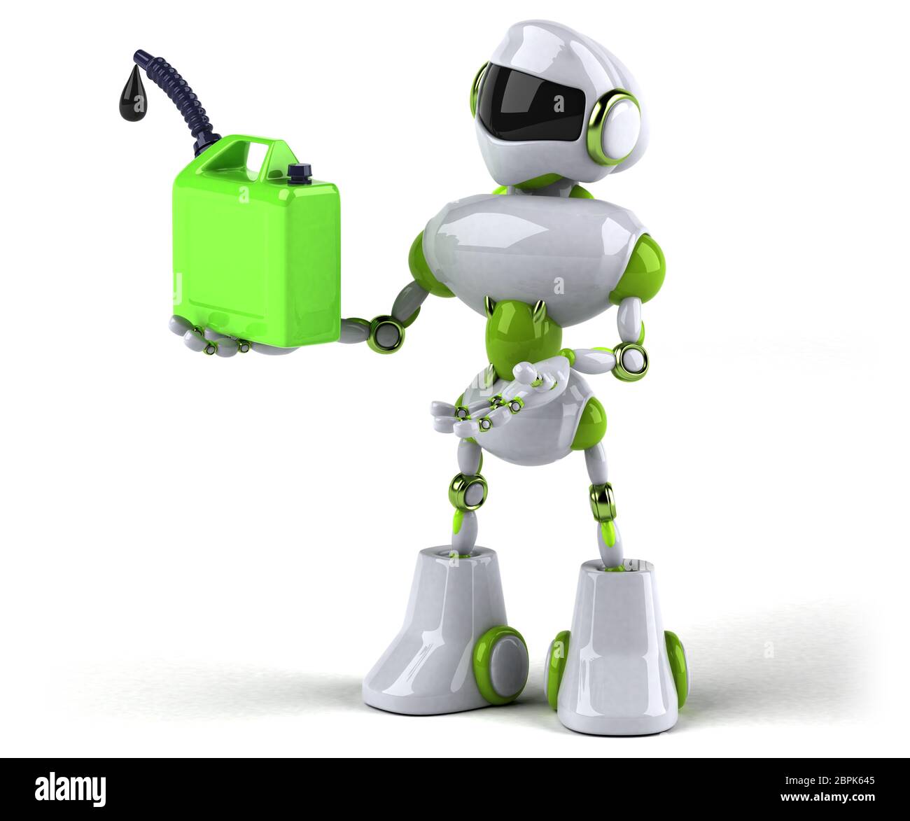 Green robot - 3D Illustration Stock Photo - Alamy