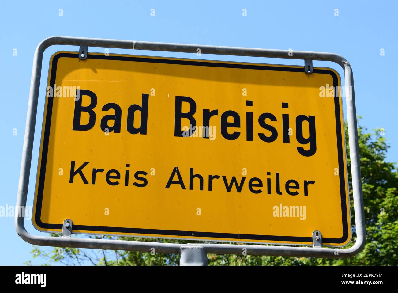 town sign Bad Breisig Stock Photo - Alamy