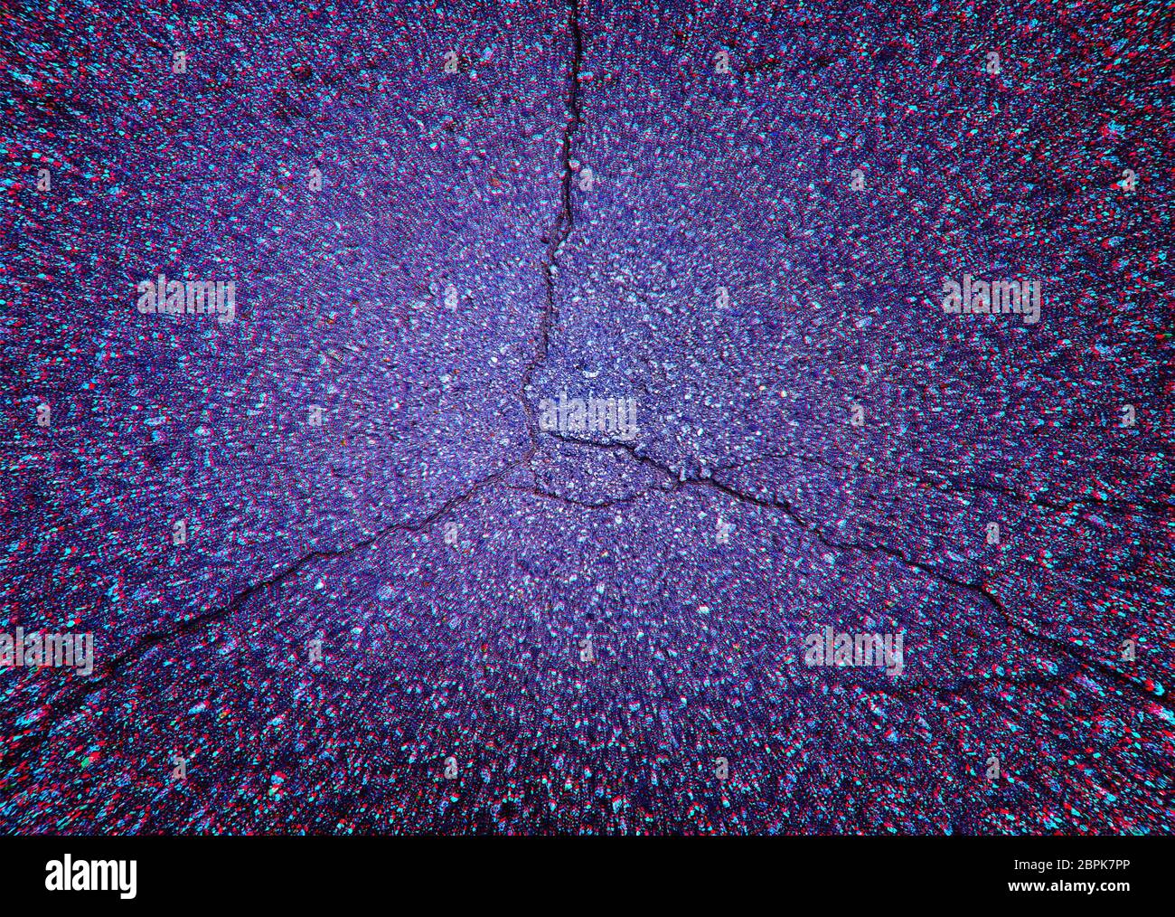 Cracked street asphalt chromatic aberration texture background Stock ...