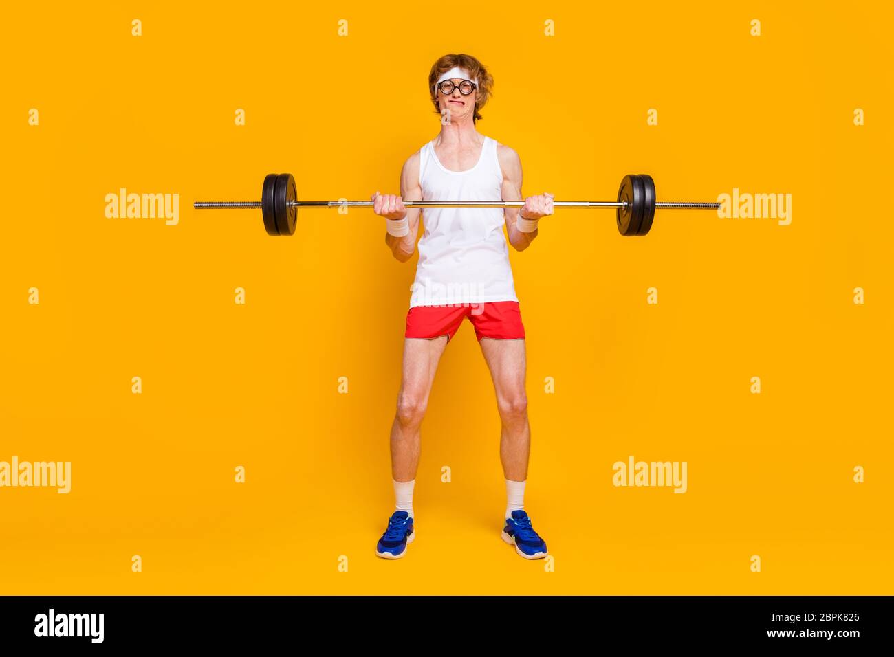 Dedicated individual lifting heavy barbell hi-res stock photography and ...