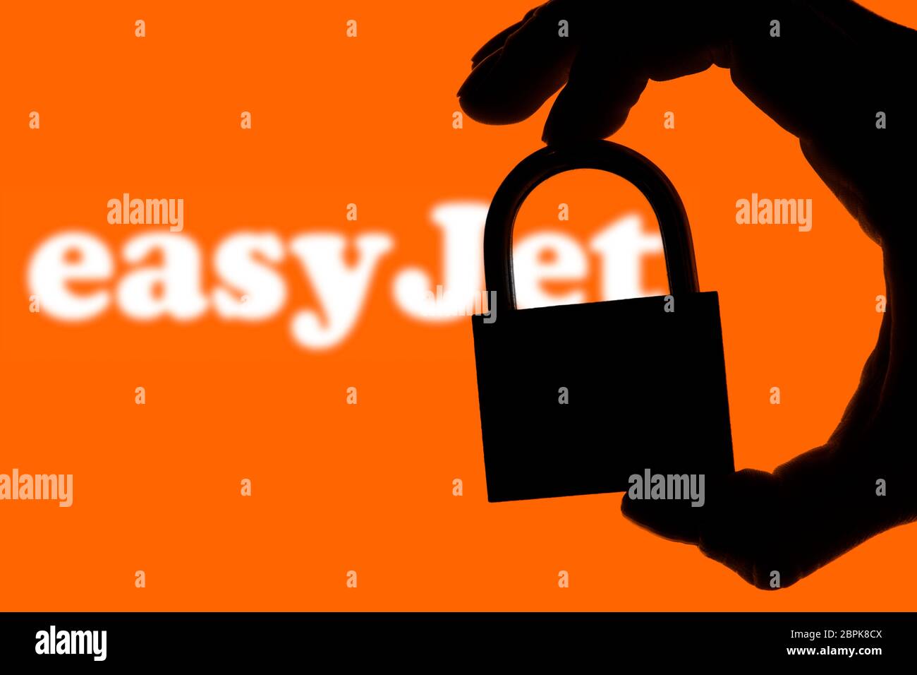 LONDON, UK - April 19th 2020: Easyjet airline company logo with ...