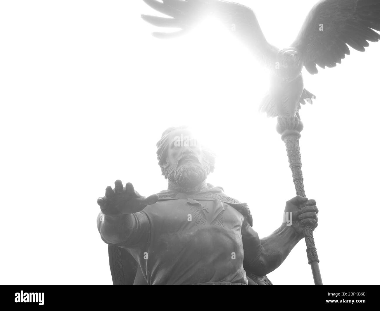 Black & white sculpture of Russian king Ivan II background Stock Photo ...