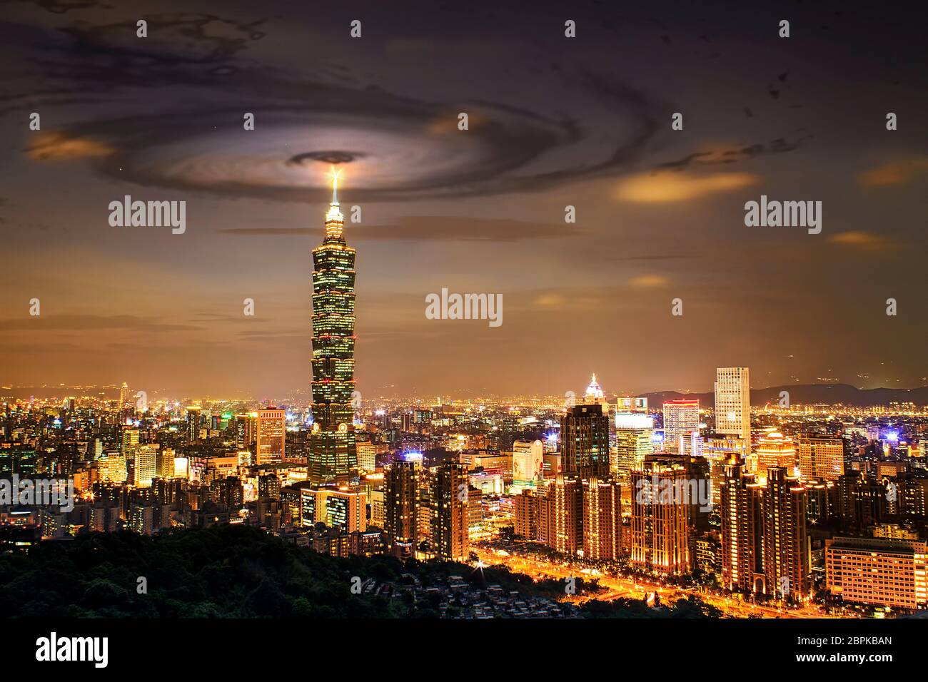 The nice view of Taipei city, Taiwan with nice background Stock Photo ...