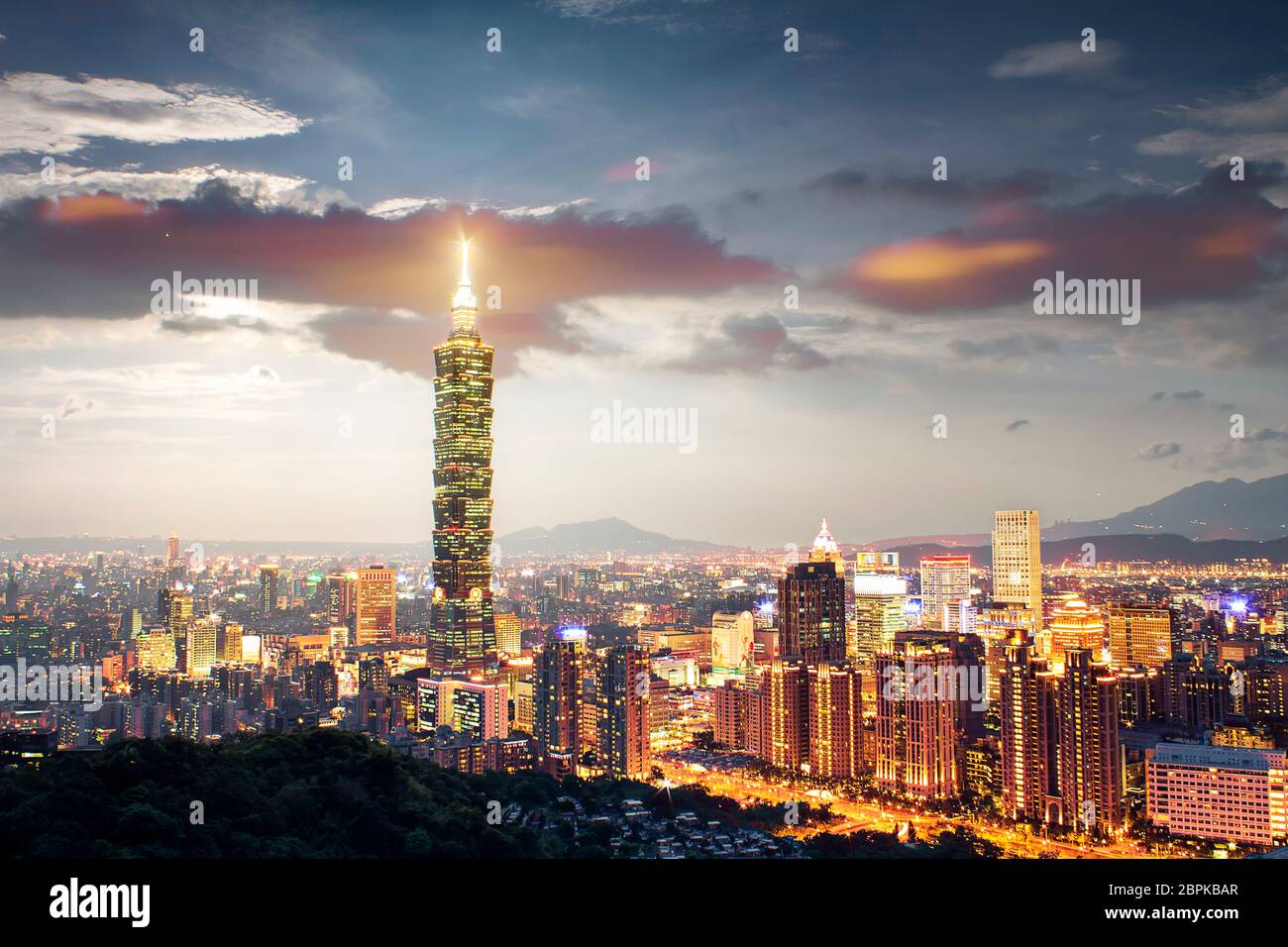 The nice view of Taipei city, Taiwan with nice background Stock Photo ...