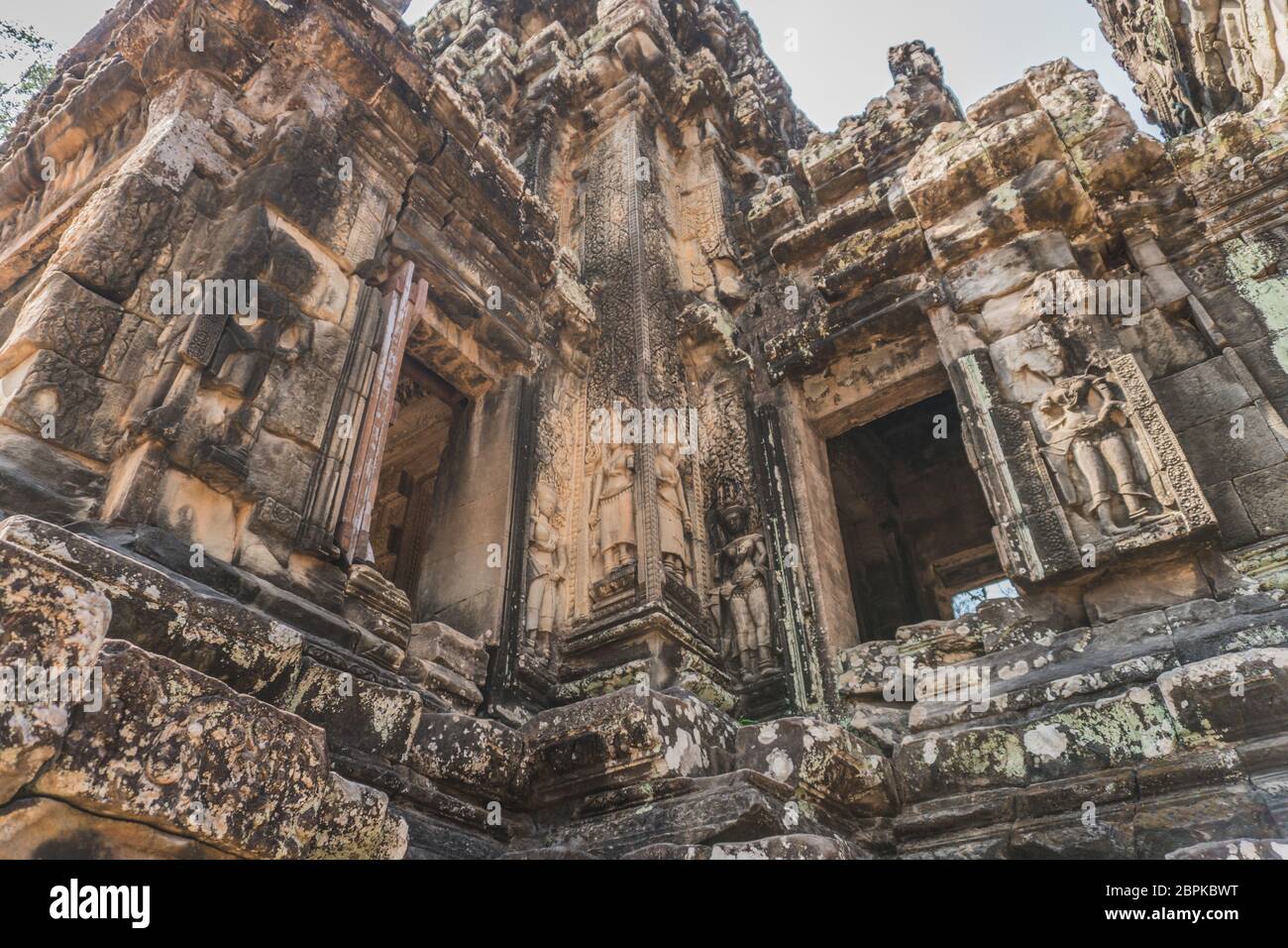 Ancient Angkor Wat Ruins Panorama. Thommanon Temple. Siem Reap ...