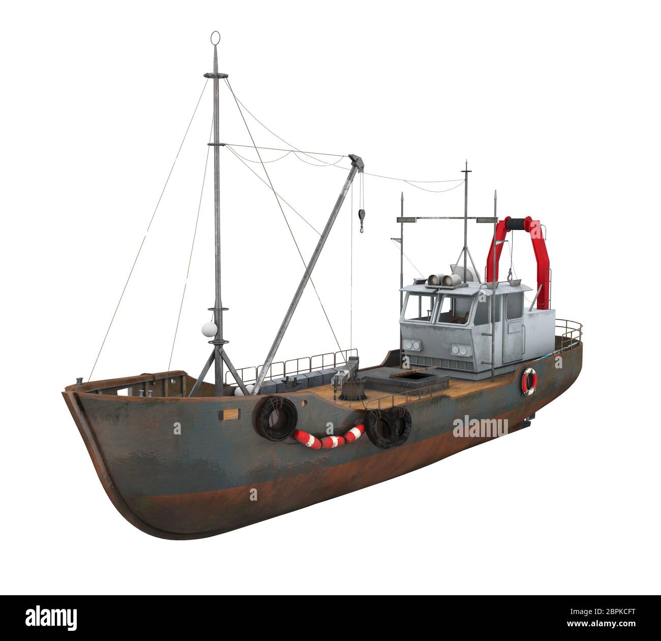 Fishing Ship Isolated Stock Photo - Alamy