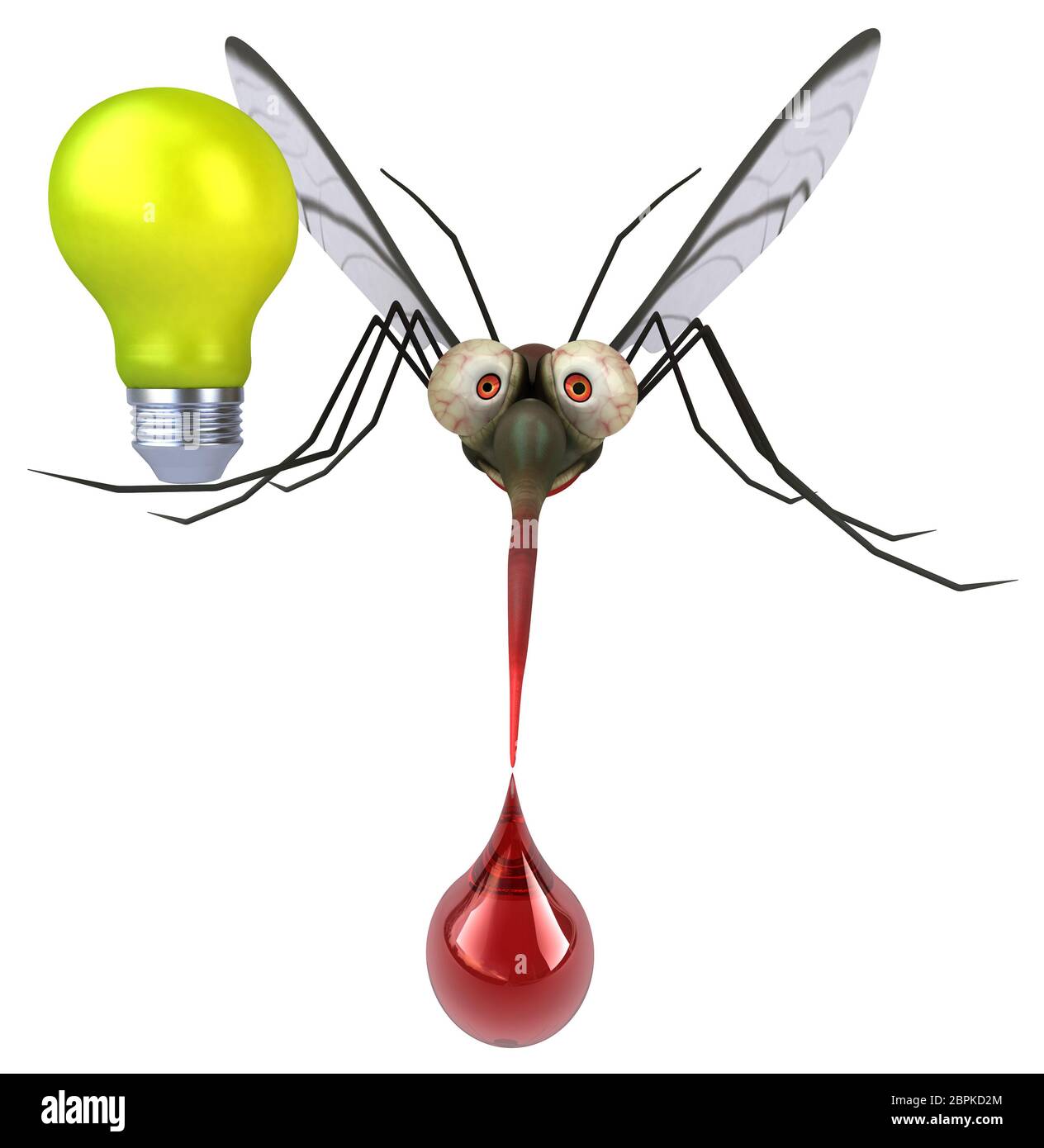 Mosquito - 3D Illustration Stock Photo - Alamy
