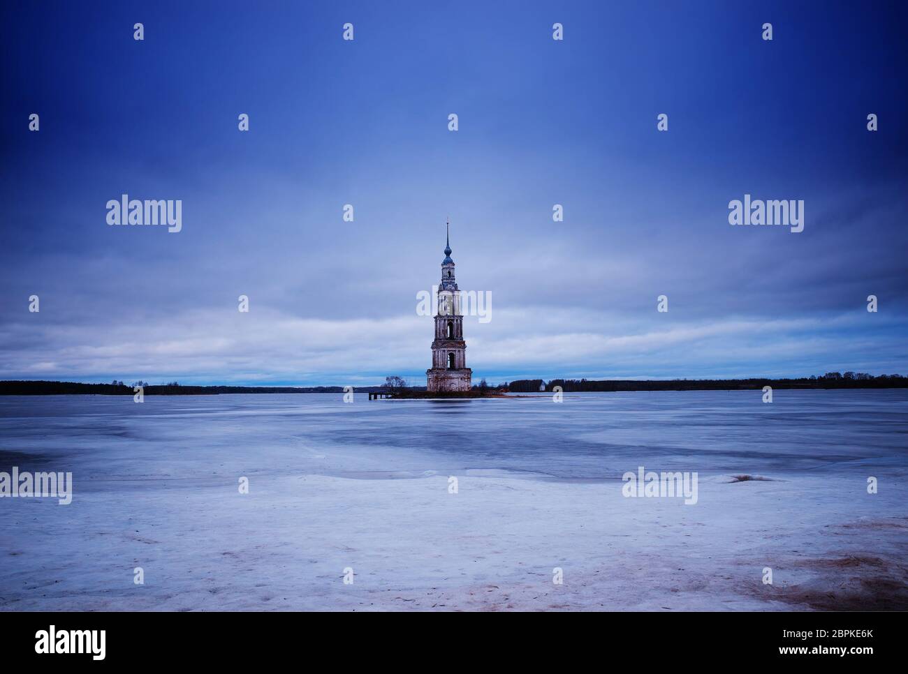 Dramatic bell tower church architecture background Stock Photo - Alamy