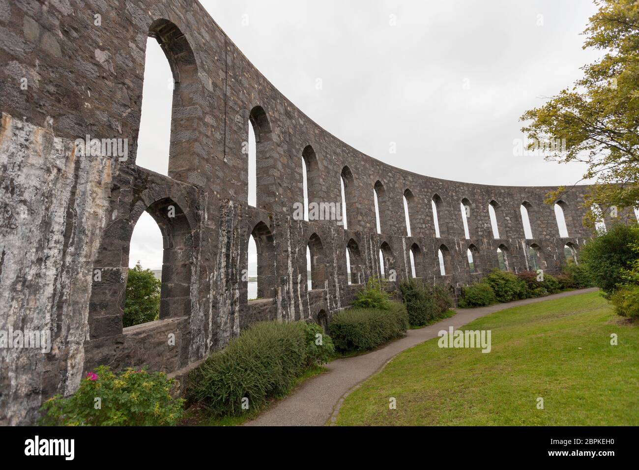 McCaigs Tower above the city of Oban Scotland Stock Photo - Alamy