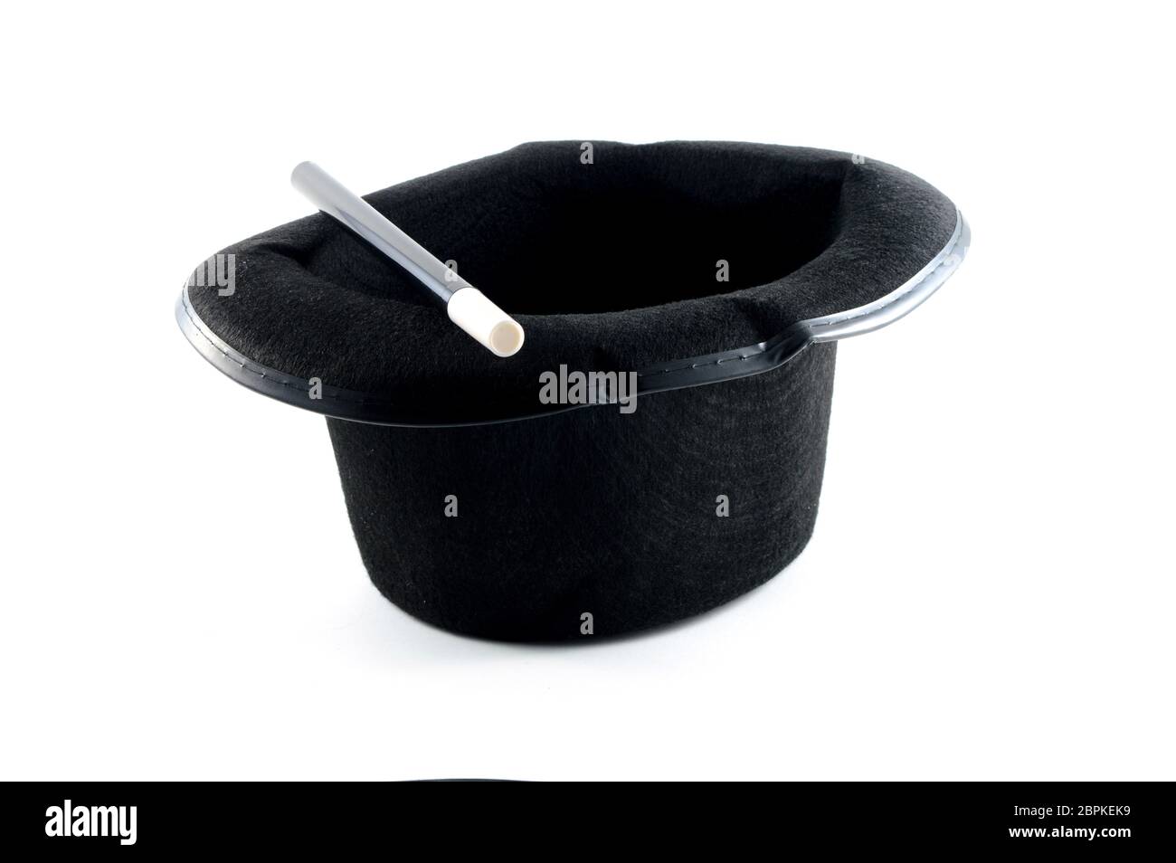 An isolated on white image of a magicians top hat and wand Stock Photo ...