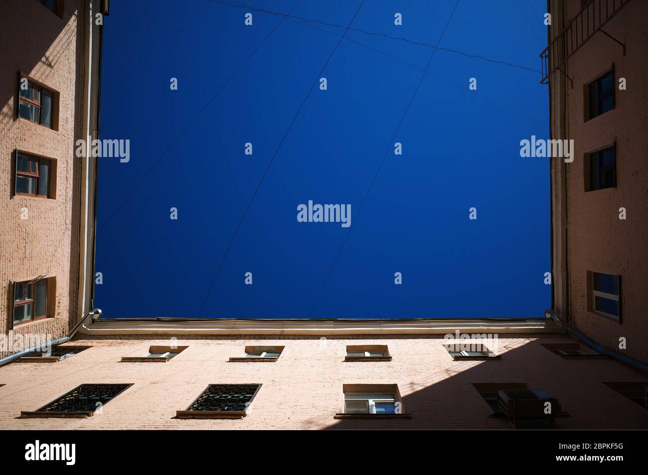 Vintage buildings upward view background Stock Photo - Alamy