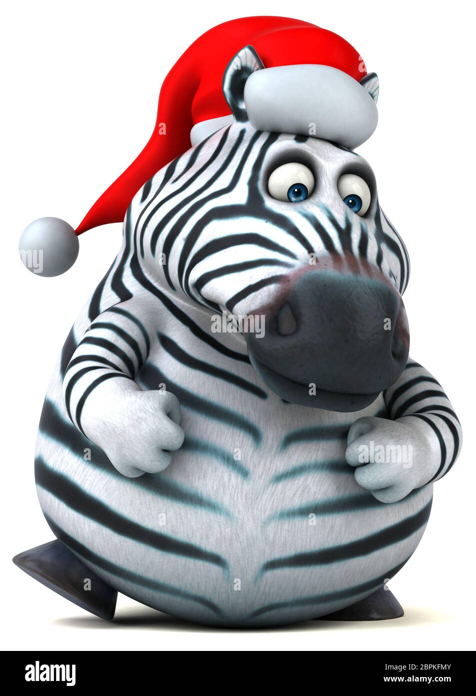 Fun zebra - 3D Illustration Stock Photo - Alamy