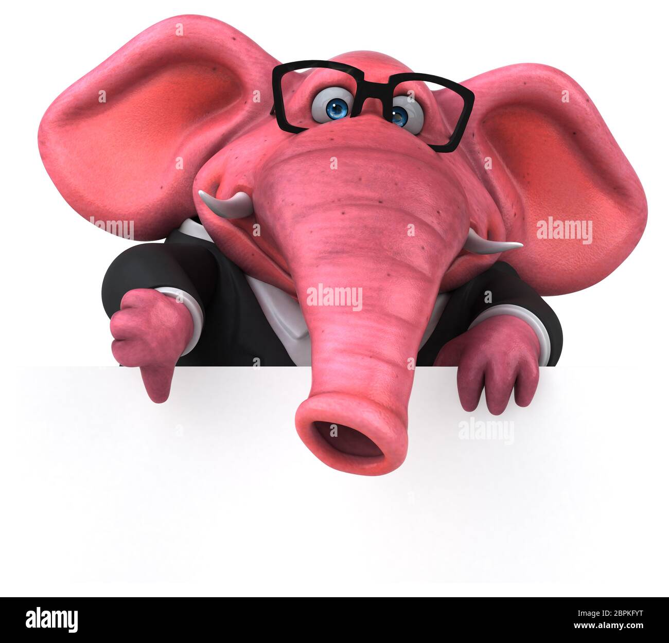 Fun elephant - 3D Illustration Stock Photo - Alamy