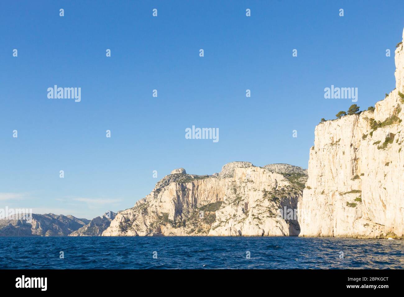 Beautiful nature of Calanques on the azure coast of France. Calanques ...