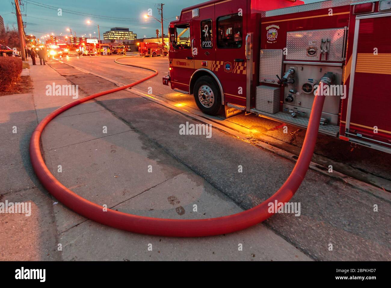 Toronto, Canada, December 2008 - Fire fighter trucks from the Fire ...