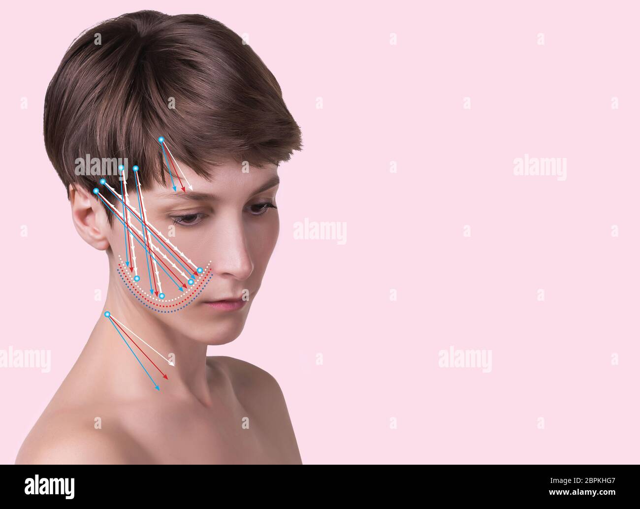 Young female with clean fresh skin. Beautiful woman. Female face and ...