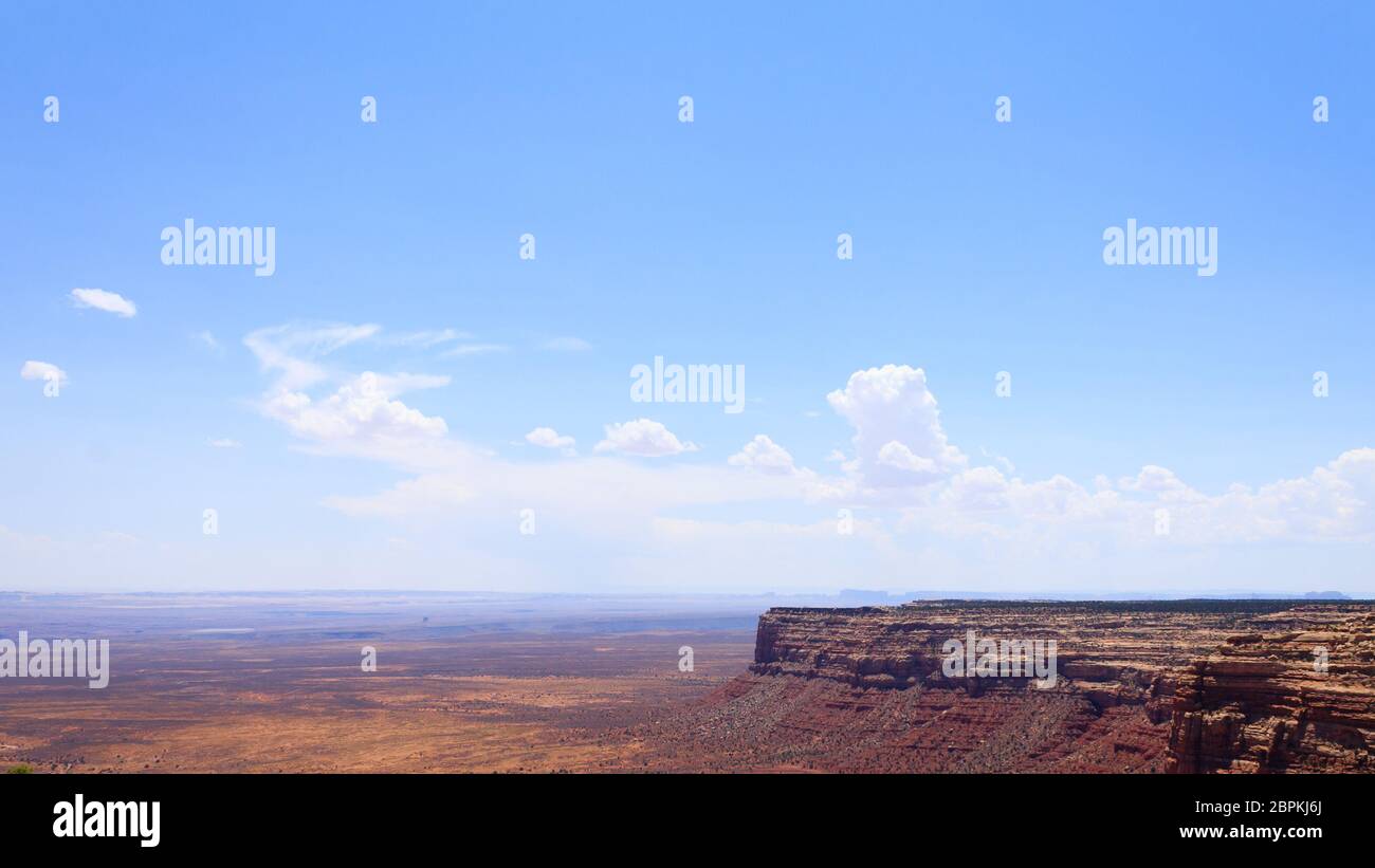 Arizona panorama from Moki Dugway, Muley Point Overlook. Open space ...