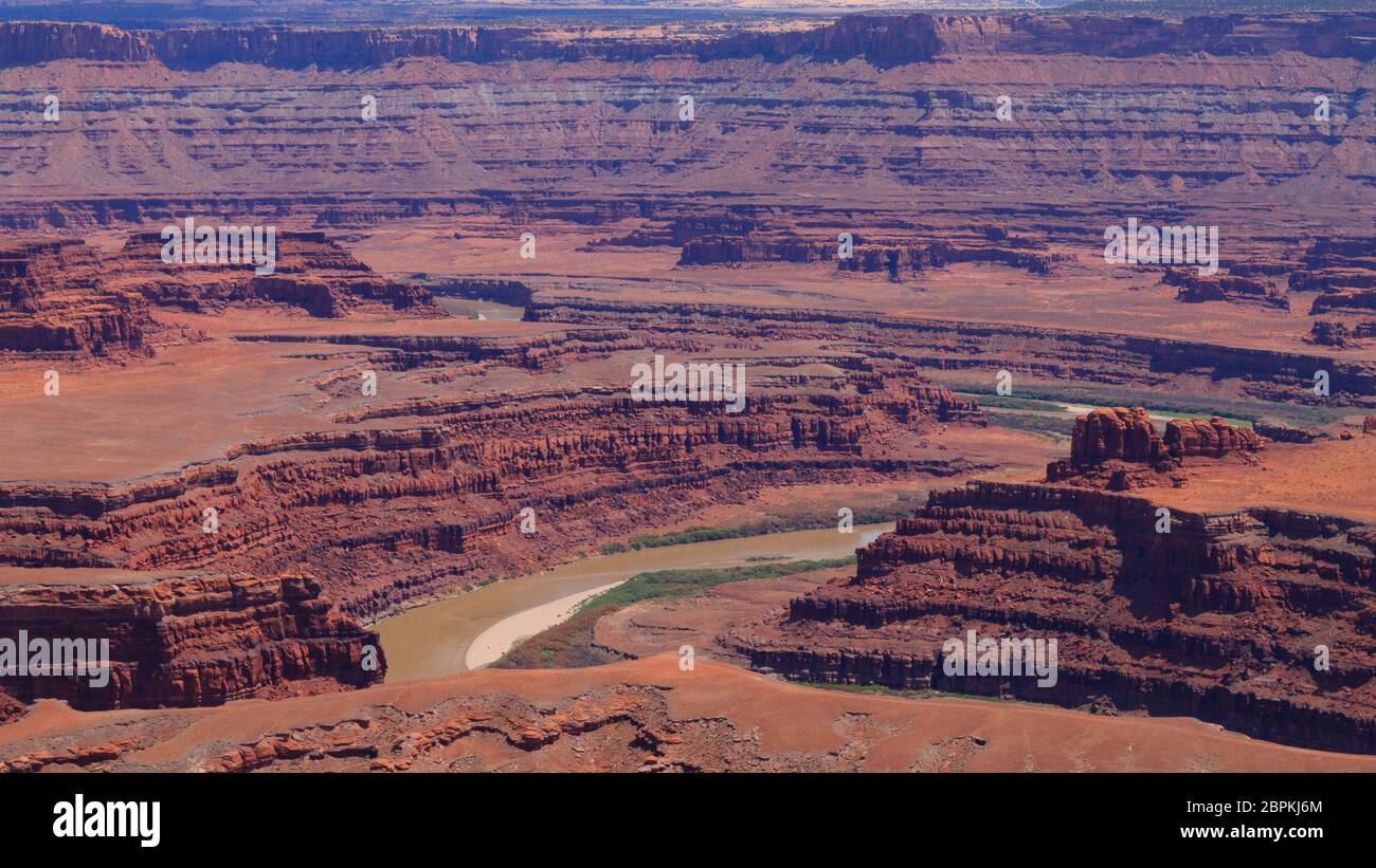 Colorado river canyon. Panorama from Utah. Red rocks. United States of ...