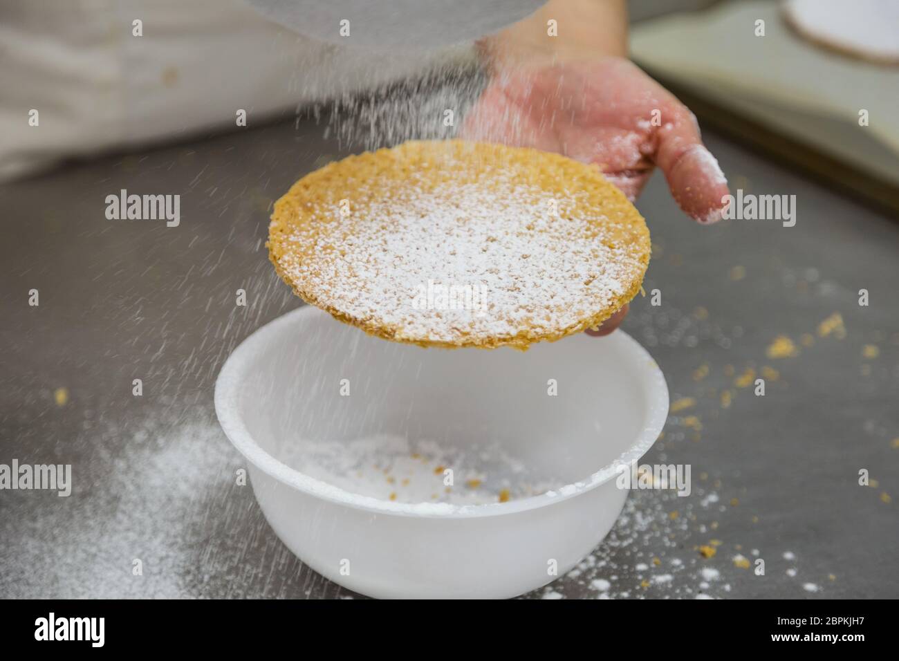 puff pastry used as a base for desserts Stock Photo - Alamy