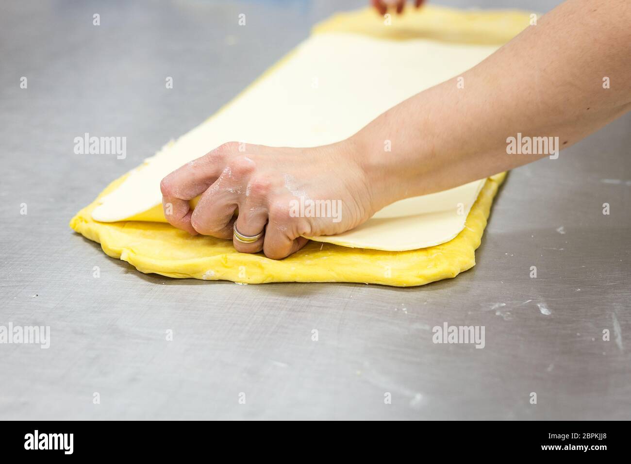 puff pastry used as a base for desserts Stock Photo - Alamy