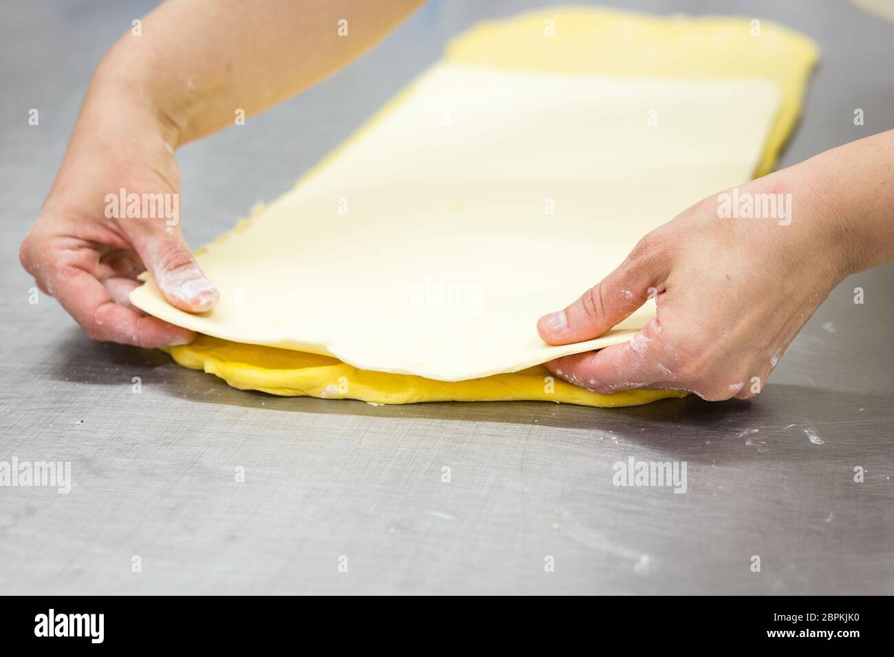 puff pastry used as a base for desserts Stock Photo - Alamy