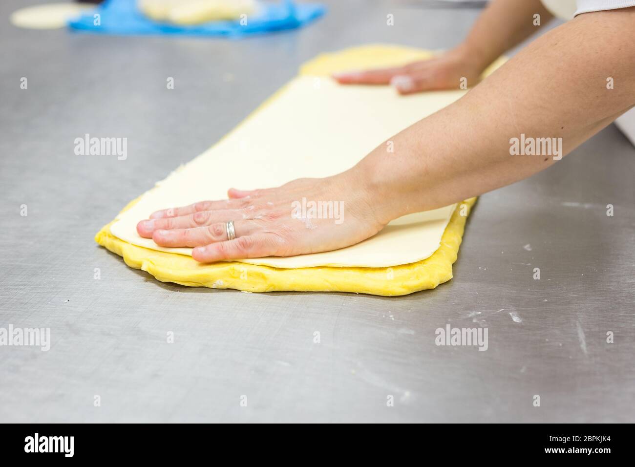 puff pastry used as a base for desserts Stock Photo - Alamy