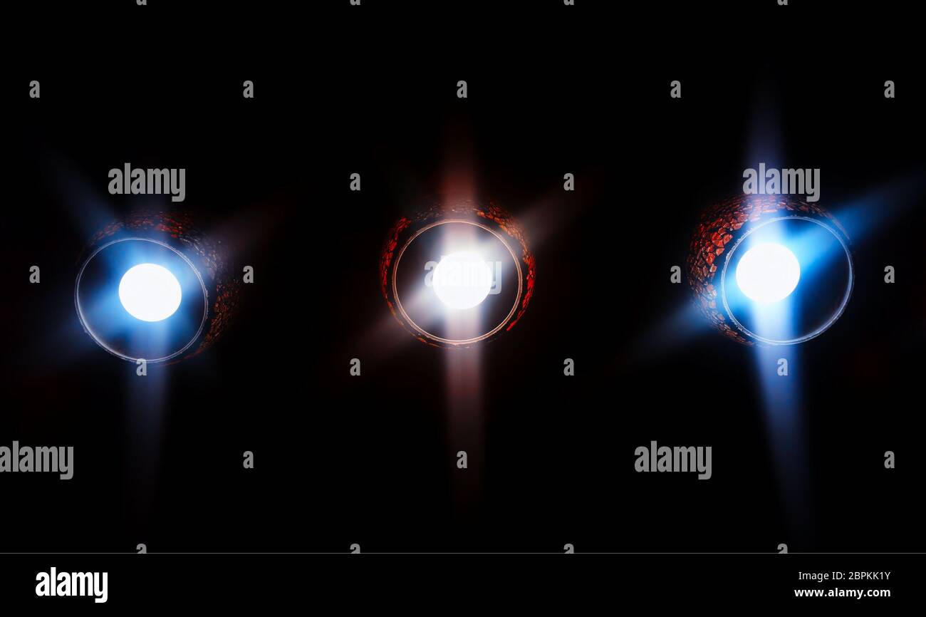 Three retro lamps hi-res stock photography and images - Alamy