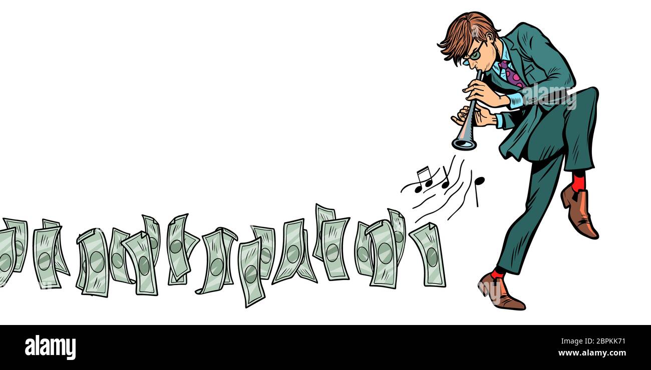 money goes for businessman, bank business concept. Isolate on white ...