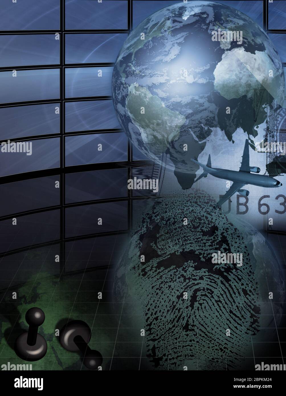 World map fingerprint hi-res stock photography and images - Alamy