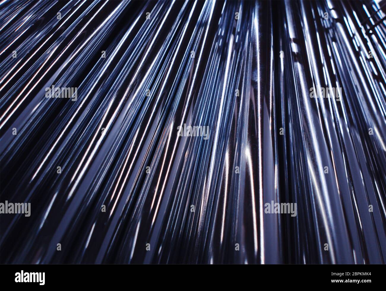 Abstract metal beams with reflection background Stock Photo - Alamy