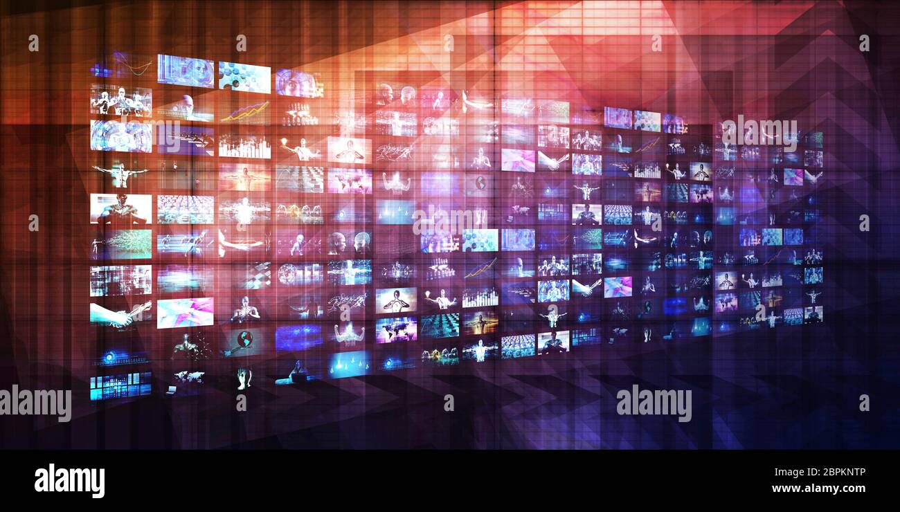 Multimedia Technology Digital Devices Information Concept Stock Photo ...