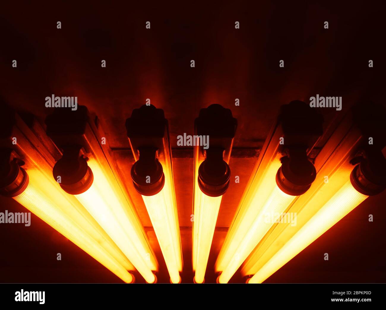 Multiple orange led lamps background Stock Photo - Alamy