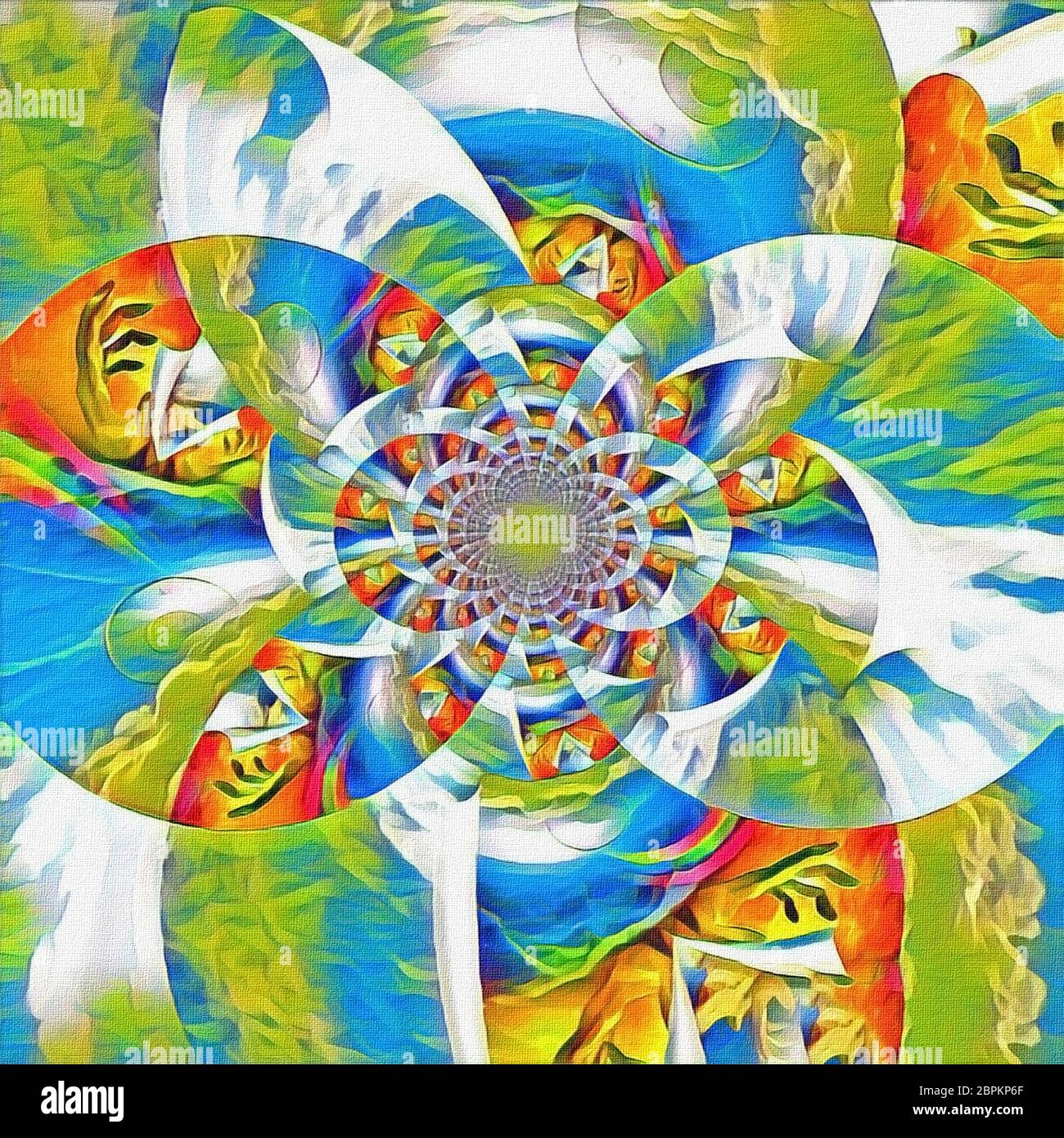 Circle hands painting hi-res stock photography and images - Alamy