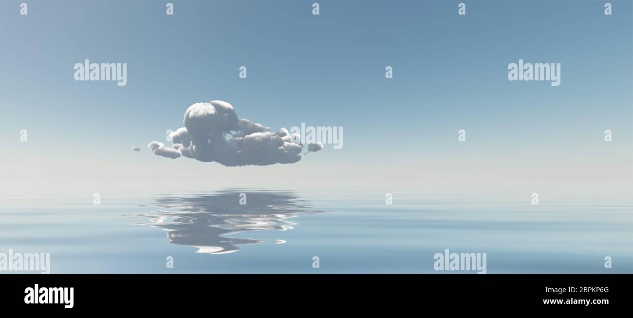 Single white cloud floats hi-res stock photography and images - Alamy