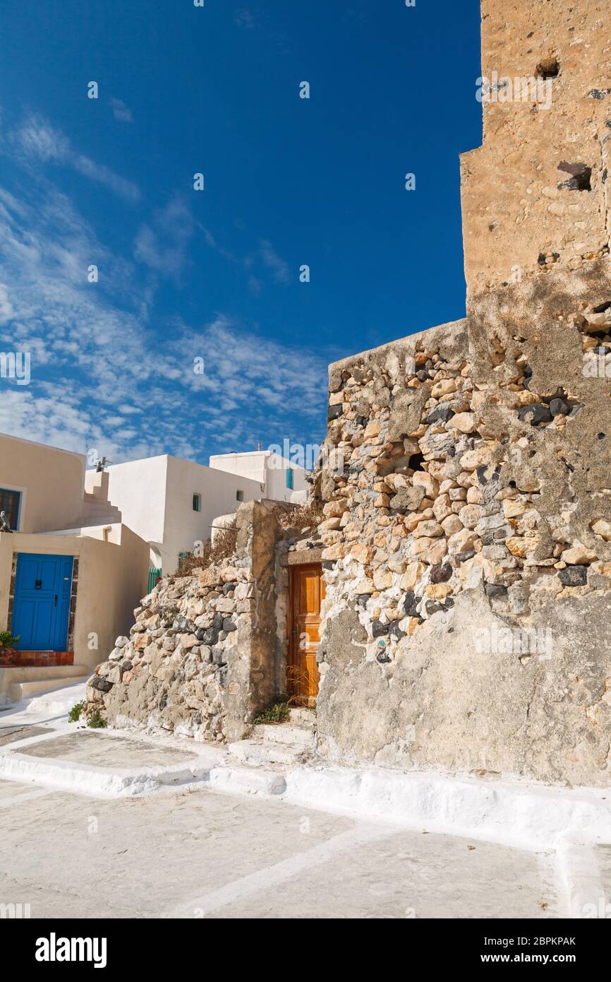 Greek architecture and beautiful entrance doors Stock Photo - Alamy