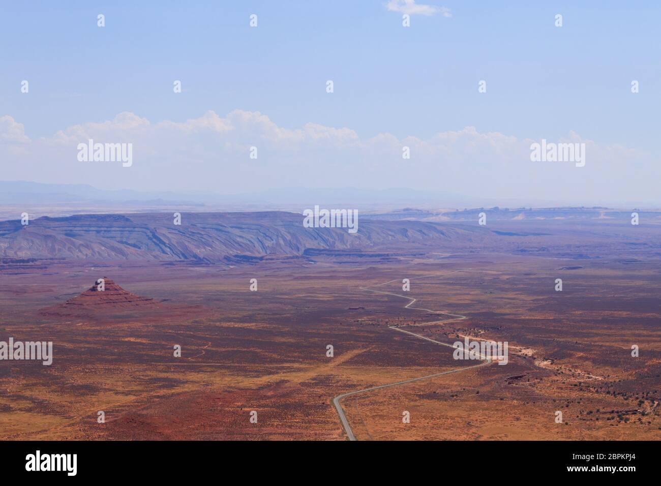 Arizona panorama from Moki Dugway, Muley Point Overlook. Open space ...