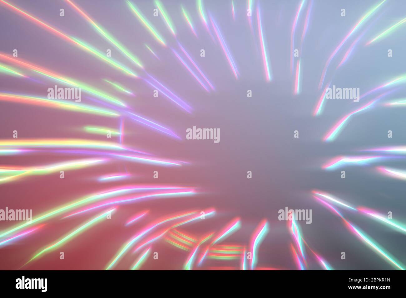 Neon light leaked 3d shapes render background Stock Photo - Alamy