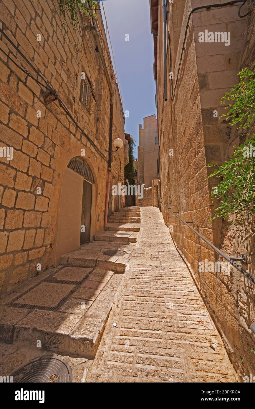 Narrow Walkway in Old Jerusalem in Israel Stock Photo - Alamy