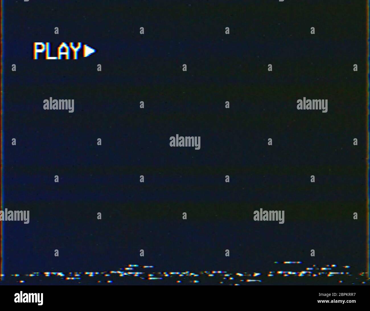 Blank vhs screen with play symbol background Stock Photo - Alamy