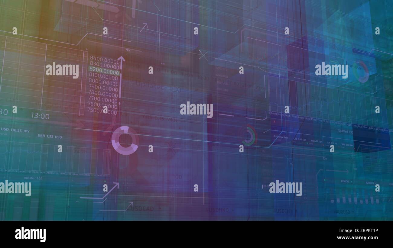 Infographics on the theme of stock trading, exchange rates and the ...