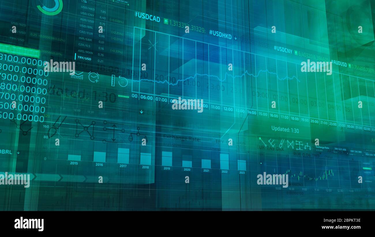 Infographics on the theme of stock trading, exchange rates and the ...