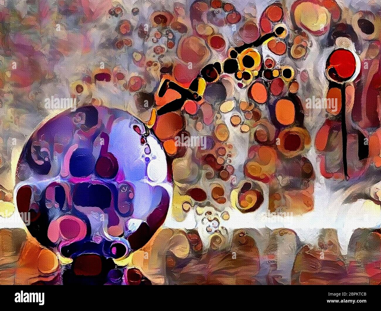 Colorful abstract painting. Canvas Stock Photo - Alamy