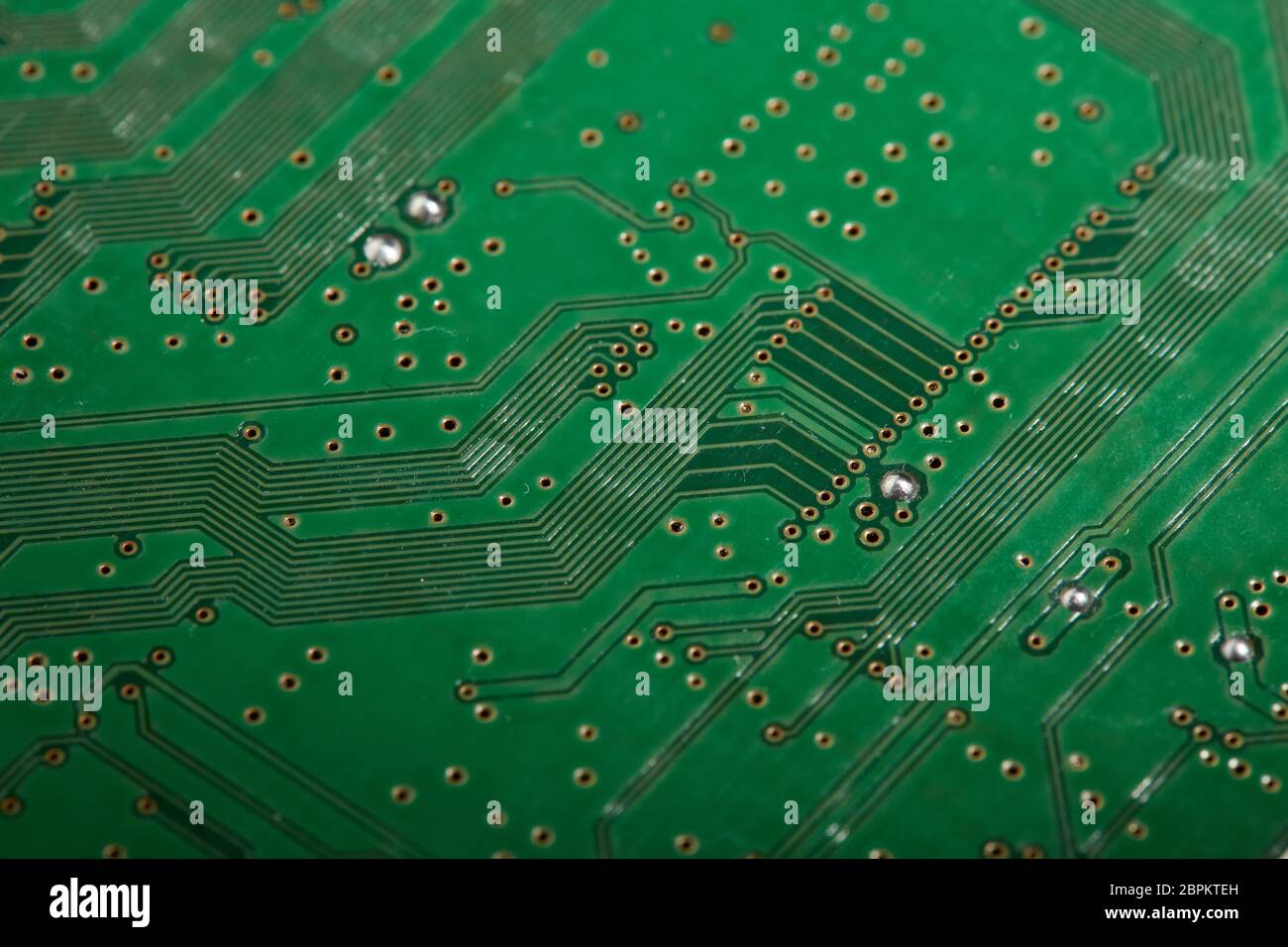 Green Circuit Board Background. Computer technology, abstract ...