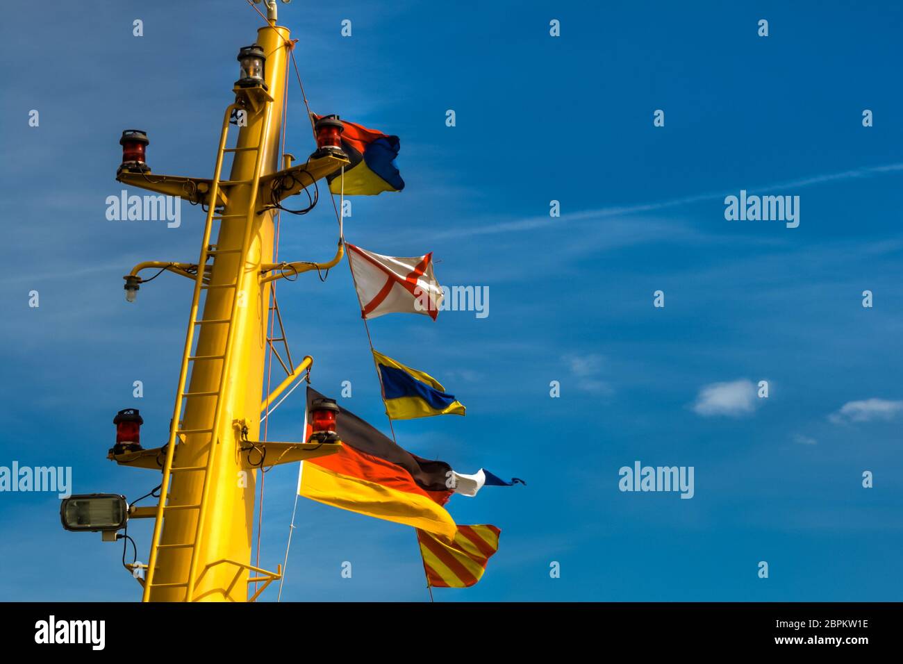 German flag on ship hi-res stock photography and images - Alamy