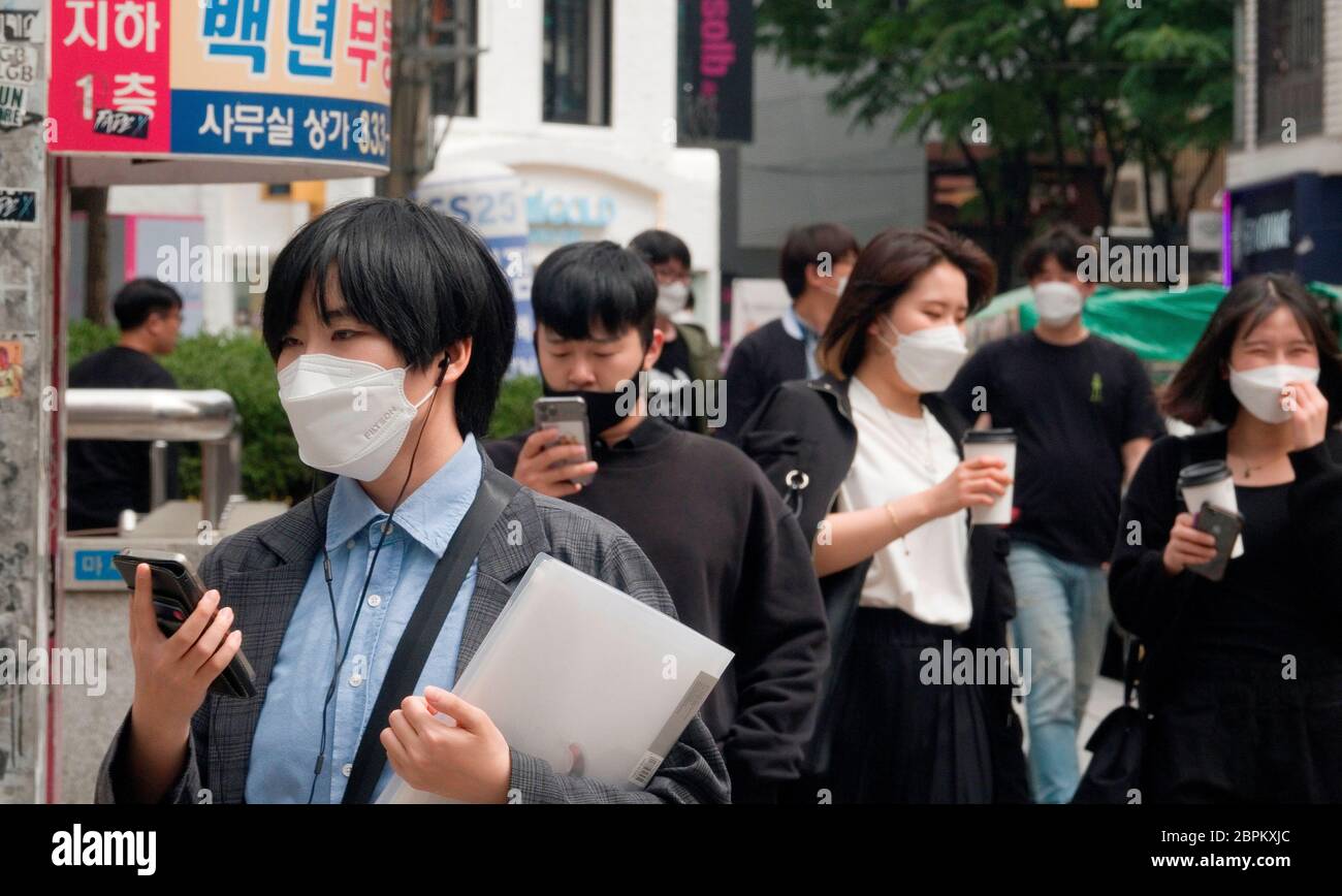 Hongik University Area, May 14, 2020 : The streets in Hongik University ...