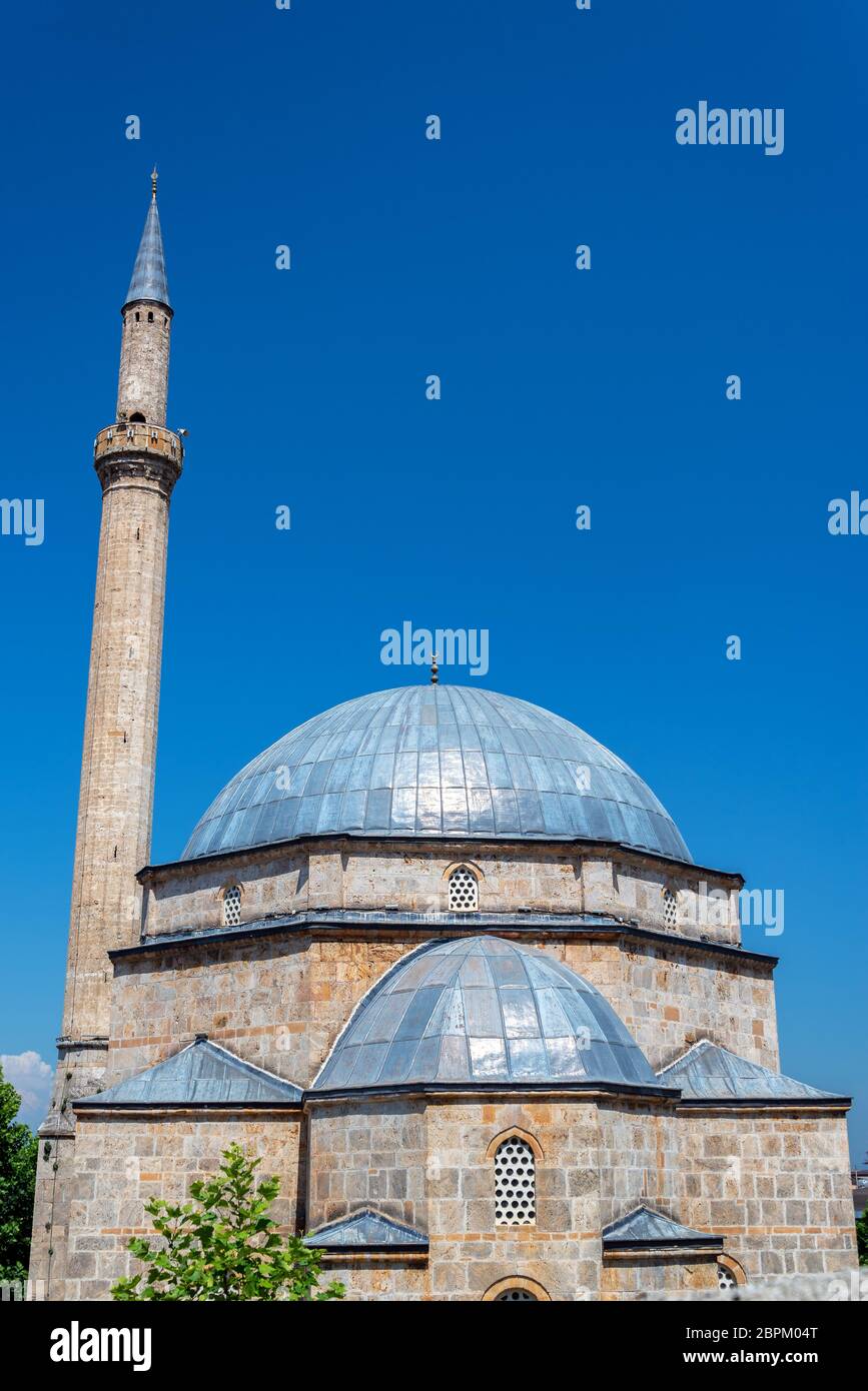 Beautiful Ottoman architecture of the Sinan Pasha Mosque with a blue ...