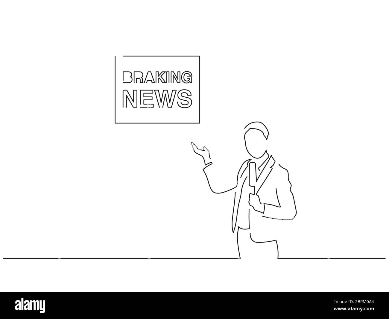 Tv report presenting news Stock Vector Images - Alamy