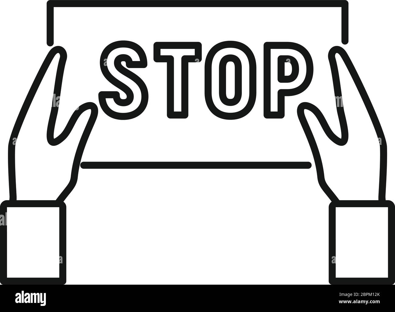 Stop protest icon. Outline stop protest vector icon for web design ...