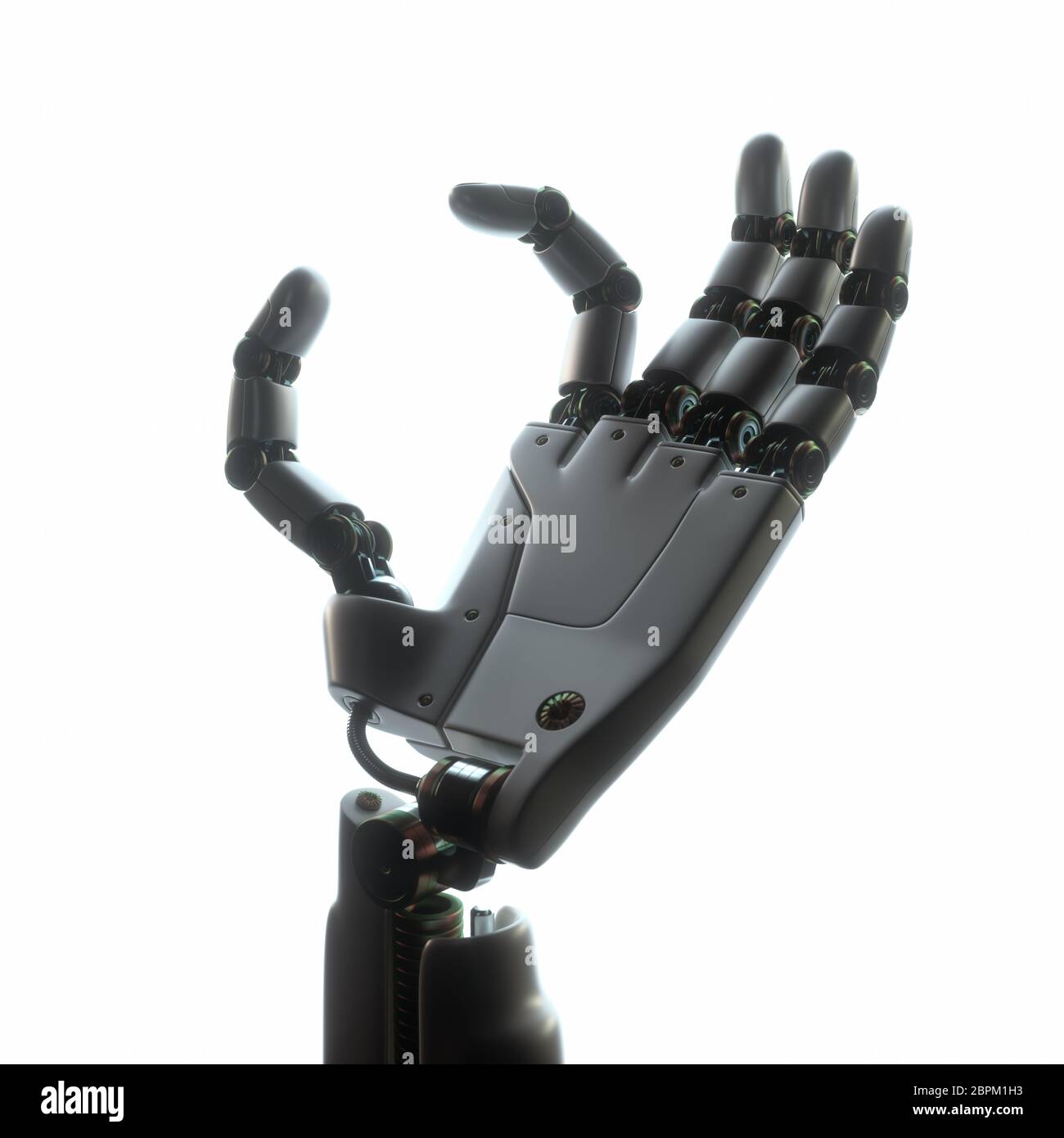 Robotic hand on white background. Your text or image between the robot ...